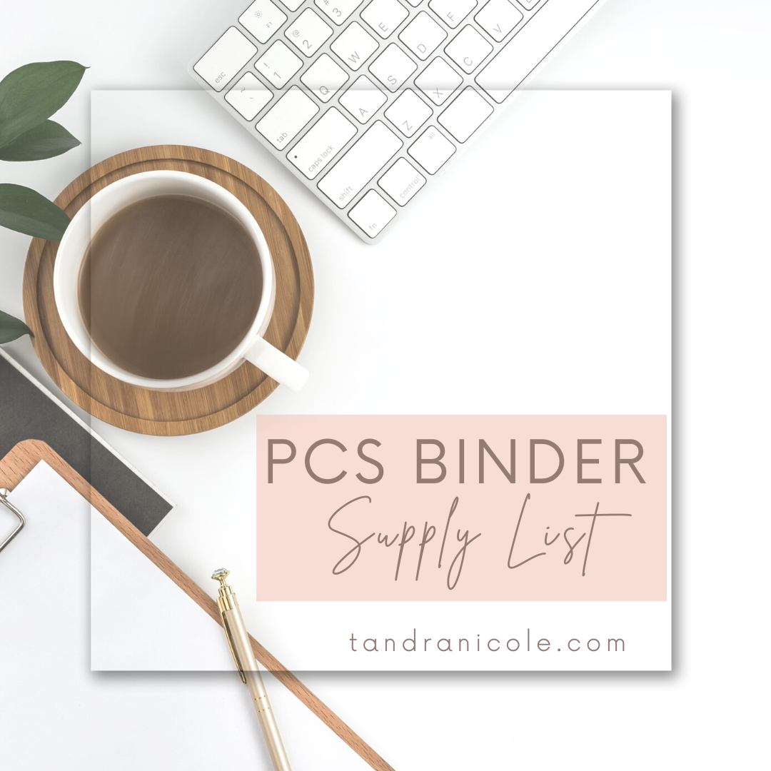 Military PCS Binder: The Ultimate Supply List - Tandra Nicole