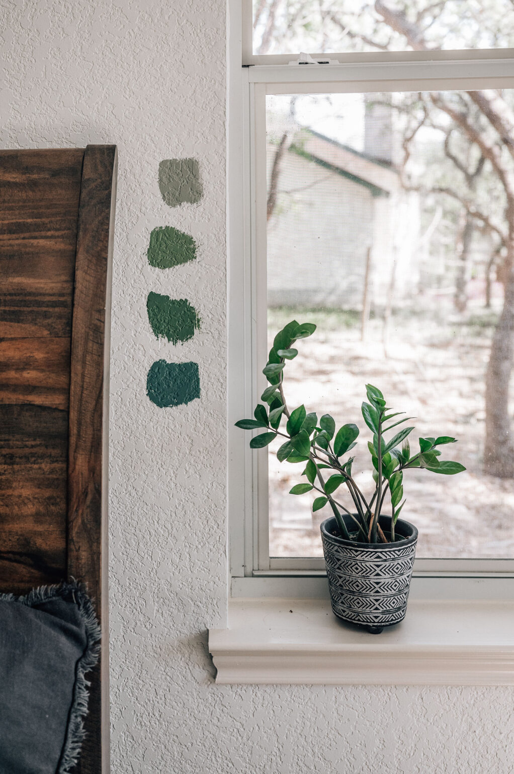 The Perfect Green Paint Color: Rustic Bedroom Reveal - Tandra Nicole